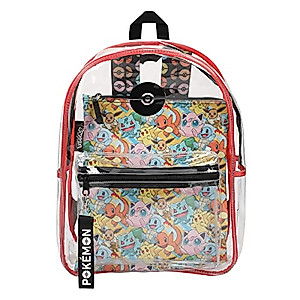 Bioworld Pokemon Multi Character AOP Adult 17" Backpack With Removable Laptop Pouch
