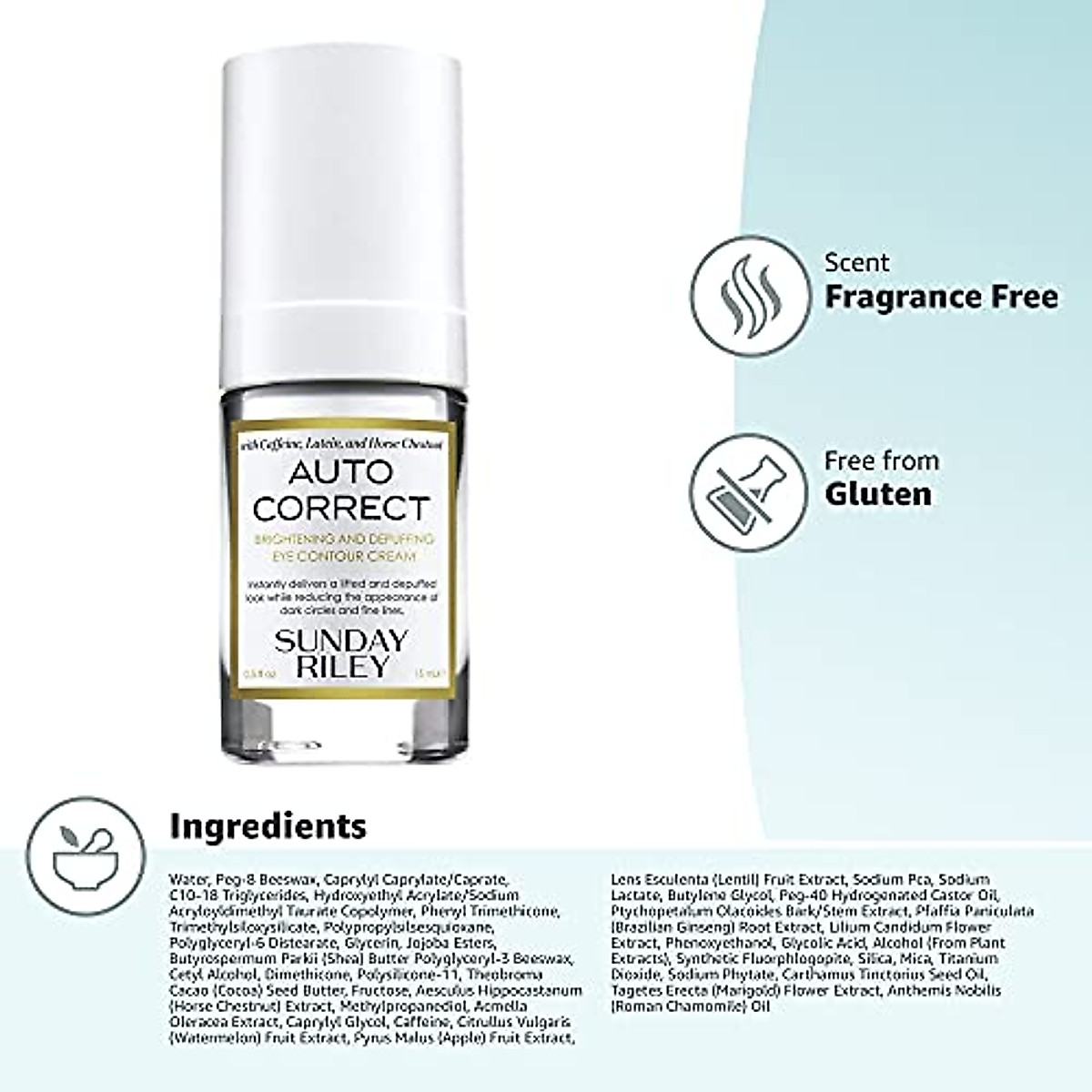Sunday Riley Auto Correct Brightening and Depuffing Eye Contour Cream