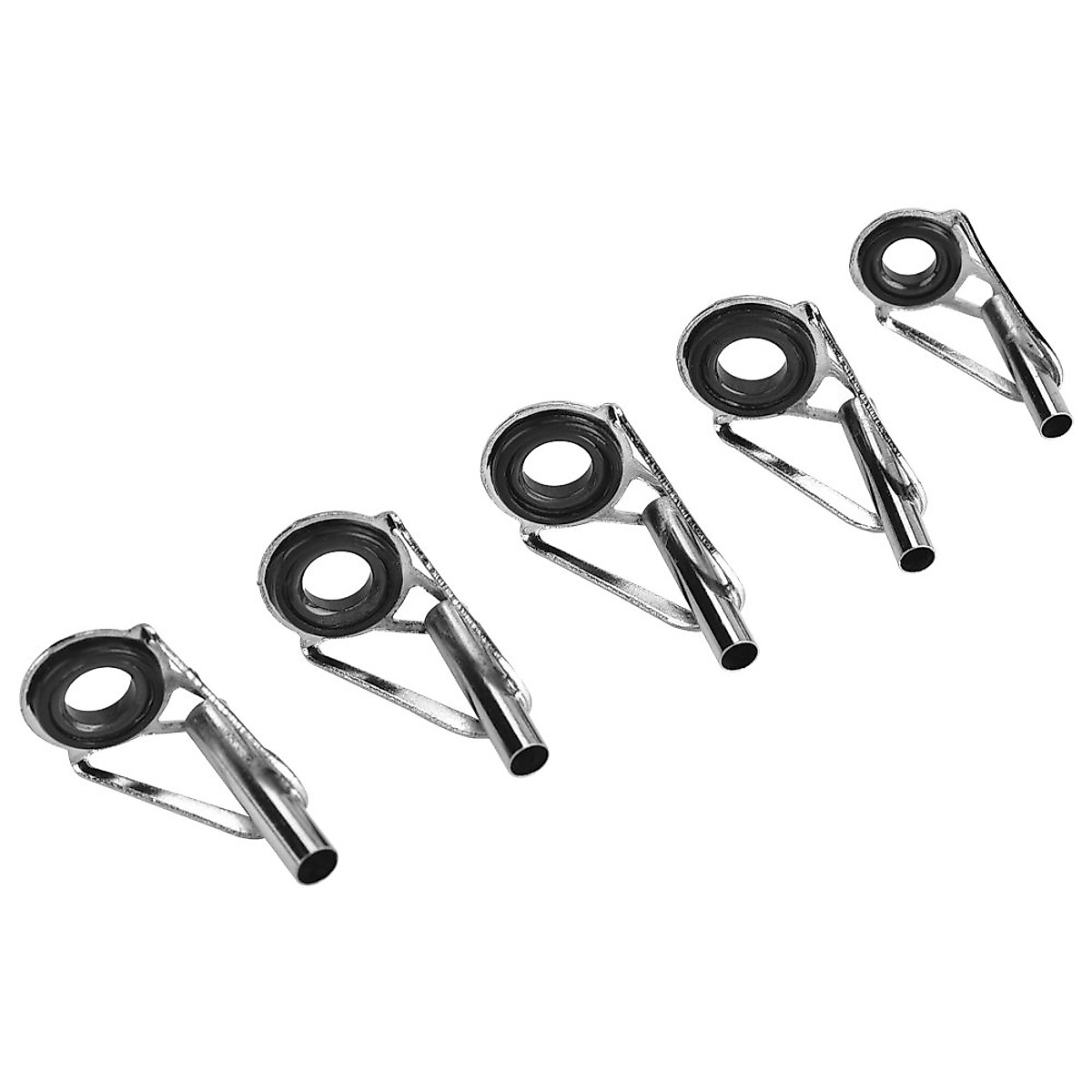 Serounder Fishing Rod Guide, 80Pcs/Pack 10 Sizes Stainless Steel Fishing Rod Guide Rings Tips Replacement Accessory