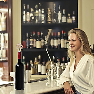 Cabilock Wine Stoppers Decorative Rhinestone Elephant Beverage Bottle Stoppers Funny Wine Champagne Toppers for Wedding Birthday Gifts (1PC)