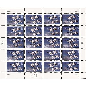 U.S. AIR Force - F-16c Fighter Jets Sheet of Twenty 32 Cent Stamps Scott 3167