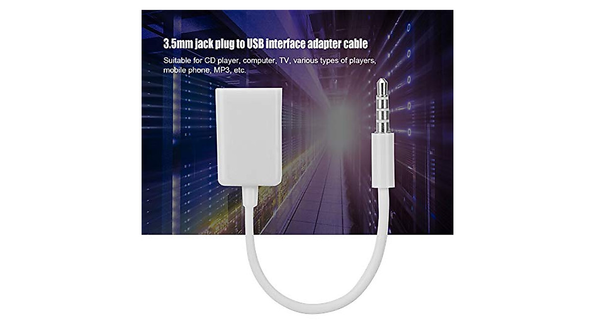 ASHATA 3.5mm to USB Audio Cable for Car AUX & U-Disk