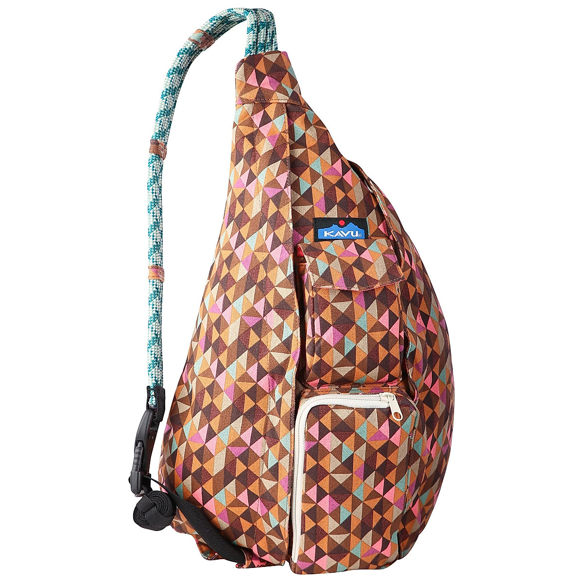 KAVU Rope Bag - Sling Pack for Hiking, Camping, and Commuting - Jumble Dash