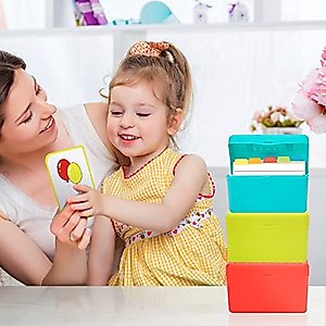 H4D 3x5 Index Card Holder with Dividers and Ruled Index Cards 100 Count, Teal