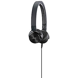 AKG Y45BT Black Mini On-Ear Wireless Bluetooth Headphone with NFC and By-Pass Cable, Black