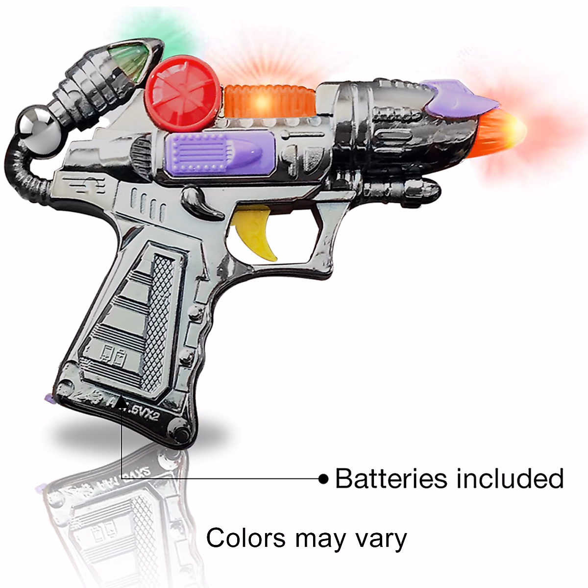 ArtCreativity Ranger Hand-Gun Toy Set with Flashing Lights & Sounds, 2 Cool Futuristic Handguns, Pretend Play, Great Party Favor, Gift for Boys and Girls, Batteries Included- Colors May Vary