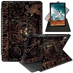 FUYOCWE Case for Samsung Galaxy Tab A8 Case 10.5 Inch Tablet 2022 Model SM-X200/X205/X207,360 Degree Rotating Swivel Anti Slide Stand Flip Smart Cover Case-Skeleton Magic Ouija Board yyyy