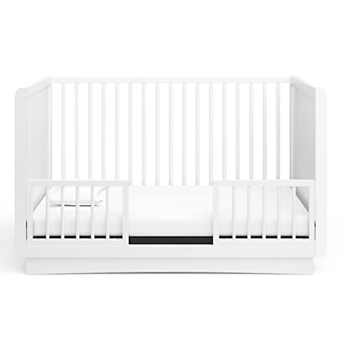 STORKCRAFT Skye 3-in-1 Convertible Crib (White) - Converts from Baby Crib to Toddler Bed and Daybed, Fits Standard Full-Size Crib Mattress, Adjustable Mattress Support Base