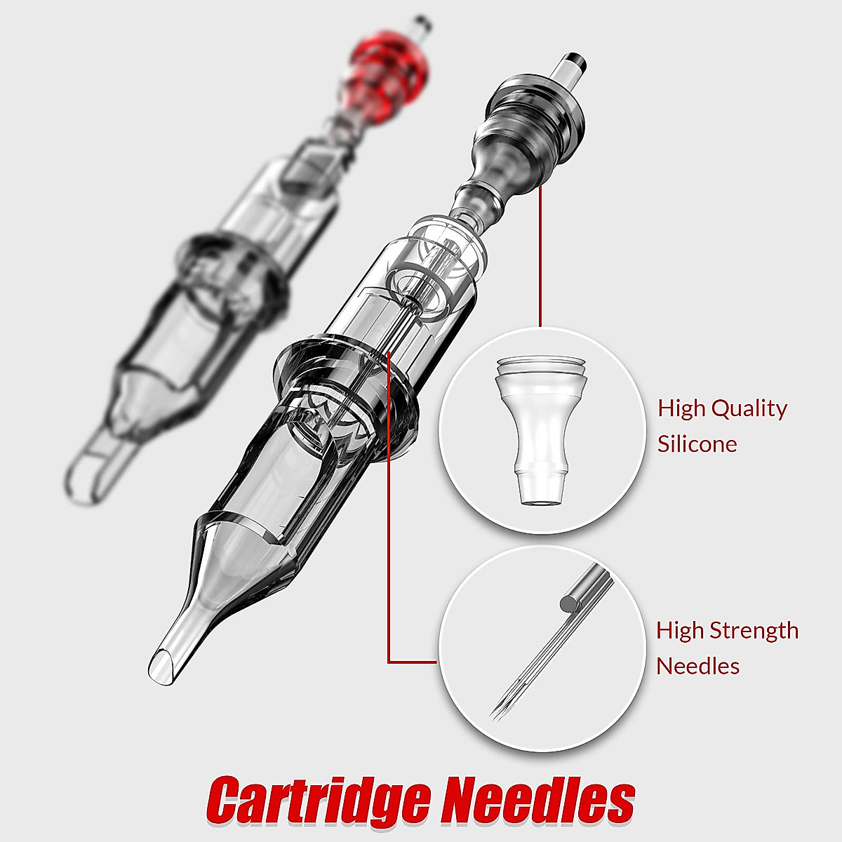 Wormhole Rotary Tattoo Machine Kit - 40 Cartridges, 20 Inks, Power Supply - Complete Professional Tattoo Pen Set for Beginners and Artists