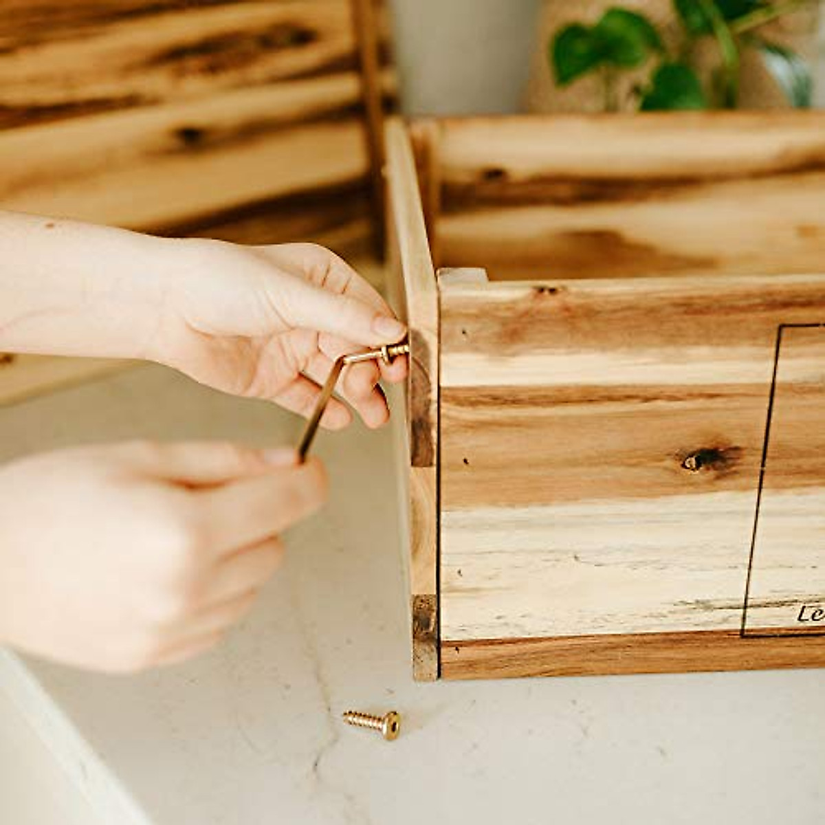 Large Wooden Wine Crate, Holds a Dozen Wine Bottles for Storage and Display