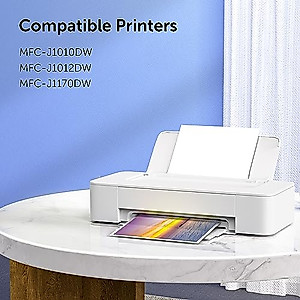 LC401 Ink Cartridges Compatible for Brother LC401XL LC401 High Yield Work with Brother MFC-J1010DW MFC-J1012DW MFC-J1170DW Printer (1 Black, 1 Cyan, 1 Magenta, 1 Yellow, 4 XL Pack)