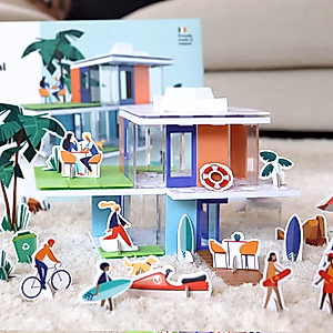 Arckit Coastal Living Building Blocks Kit, STEM Educational Toy, Miniature House Kit Model House, Architecture for Kids, Unique Gift for Adults & Kids