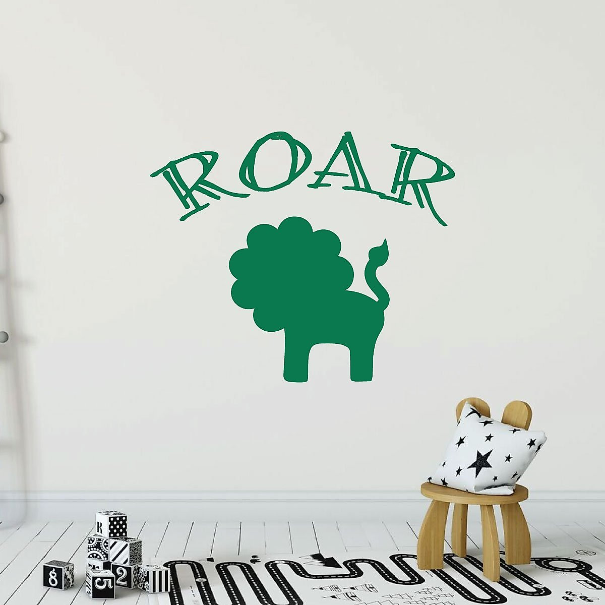 Children's Room Wall Decal - Lion Roar- Boys or Girl's Bedroom Decoration, Playroom or Nursery Room Decor
