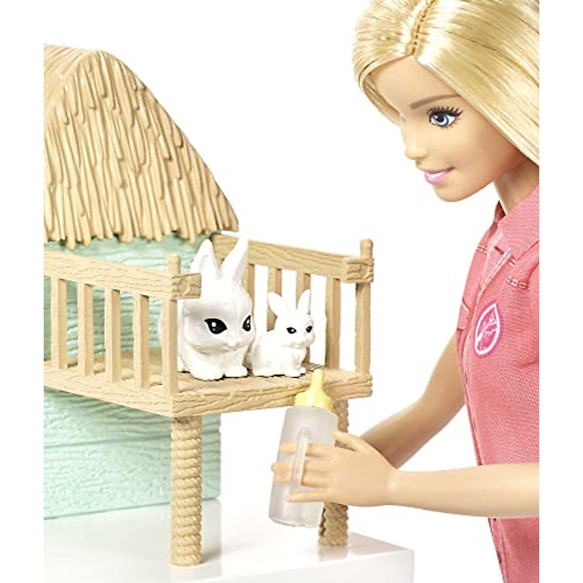 Barbie Doll & Playset, Animal Rescuer Theme with Vet Doll, 8 Animal Figures, Treehouse, Care Station, Rope Bridge & More (Amazon Exclusive)