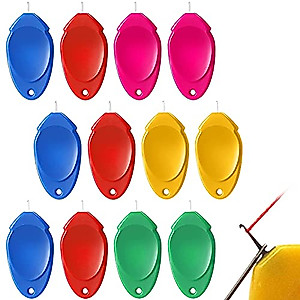 TOOVREN Needle Threader for Hand Sewing 12 Pcs Plastic Wire Hook Simple Threader for Needles Small Eye Needle Threader for Sewing Machine Needle Threader Tool for Sewing Crafting