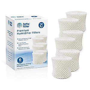 Fette Filter - Filter C Humidifier Wicking Replacement Filter Compatible with Honeywell HC-888 HC-888N for Series HCM-890 HEV-320 and Duracraft DCM200 DH890 DCM891 Series 6-Pack.