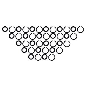 3/8" Impact Retaining Ring Clip Square Drive Socket Retainer Ring with O-Ring Fits for Milwaukee Type Impact Wrenches（20Sets）