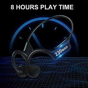 Bone Conduction Headphones, 2023 Upgrade Open-Ear Wireless Bluetooth Earphones, Sport Headphones with 8H Playtime, Microphone, Waterproof Wireless Earphones for workout, Running, Cycling, Driving, Gym