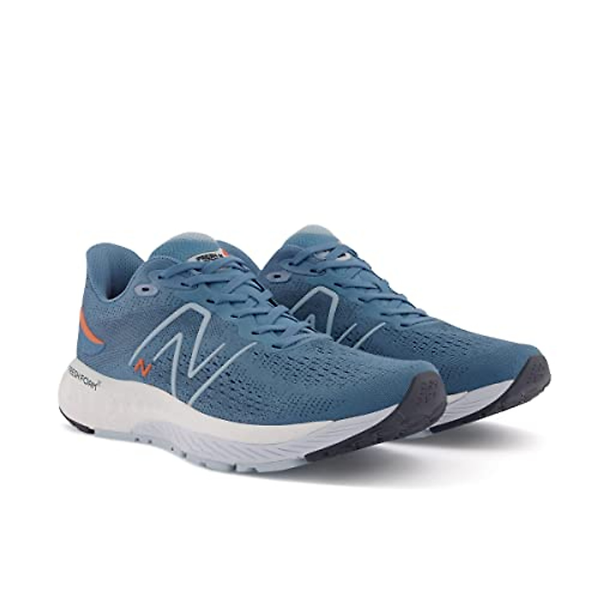 New Balance Men's Fresh Foam X 880 V12 Running Shoe, Spring Tide/Vibrant Orange/Morning Fog, 9.5