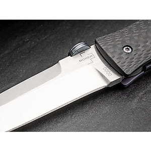 BÖKER PLUS IcePick Folding EDC Pocket Knife, Carbon Fiber Scales, Anodized Hardware, VG-10 Blade, Designed by Chuck Gedraitis