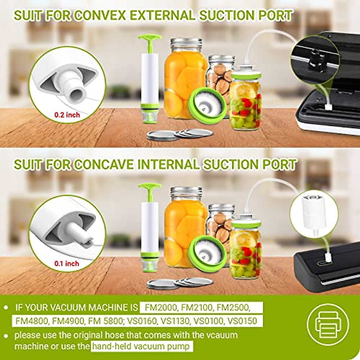 Mason Jar Vacuum Sealer, Jar Sealer with Accessory Hose for Foodsaver Vacuum Sealer, Pawcute Vacuum Sealer Kit Jar Attachment for Wide&Regular Mouth Jar, Canning Jars Sealer with Manual Vacuum Pump and Lid Opener