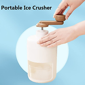 Shoxil Shaved Ice Machine Snow Cone Machine Manual - Portable Ice Crusher and Shaved Ice Machine with Free Ice Cube Trays - BPA Free