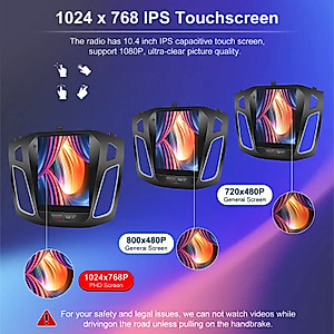 10.4 inches 5GWIFI 4GB+32GB Car Stereo Radio for Ford Focus 2012-2018 Android 13 Car Stereo Radio Upgrade T-Style Head Unit with Carplay/Android Auto with Bluetooth GPS Navigation FM/RDS 48EQ SWC