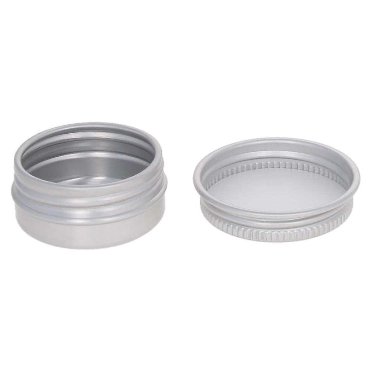 Othmro 6pcs 0.3oz Metal Round Tins Aluminum Tin Cans Containers with Screw Lid, 35*18mm(DxH) Silver tin cans for Salve, Spices, Lip Balm, Tea or Candies 10ml