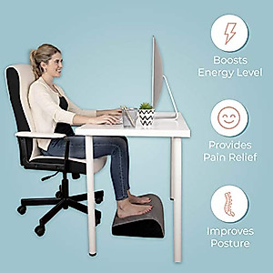 Kölbs Office Foot Rest Under Desk - Plush Velvet and Memory Foam - Longer Footrest For Added Comfort, Foot Stool Desk Accessories Teardrop Ergonomic Design Work From Home, Pc Gaming, Office, Knee Pain
