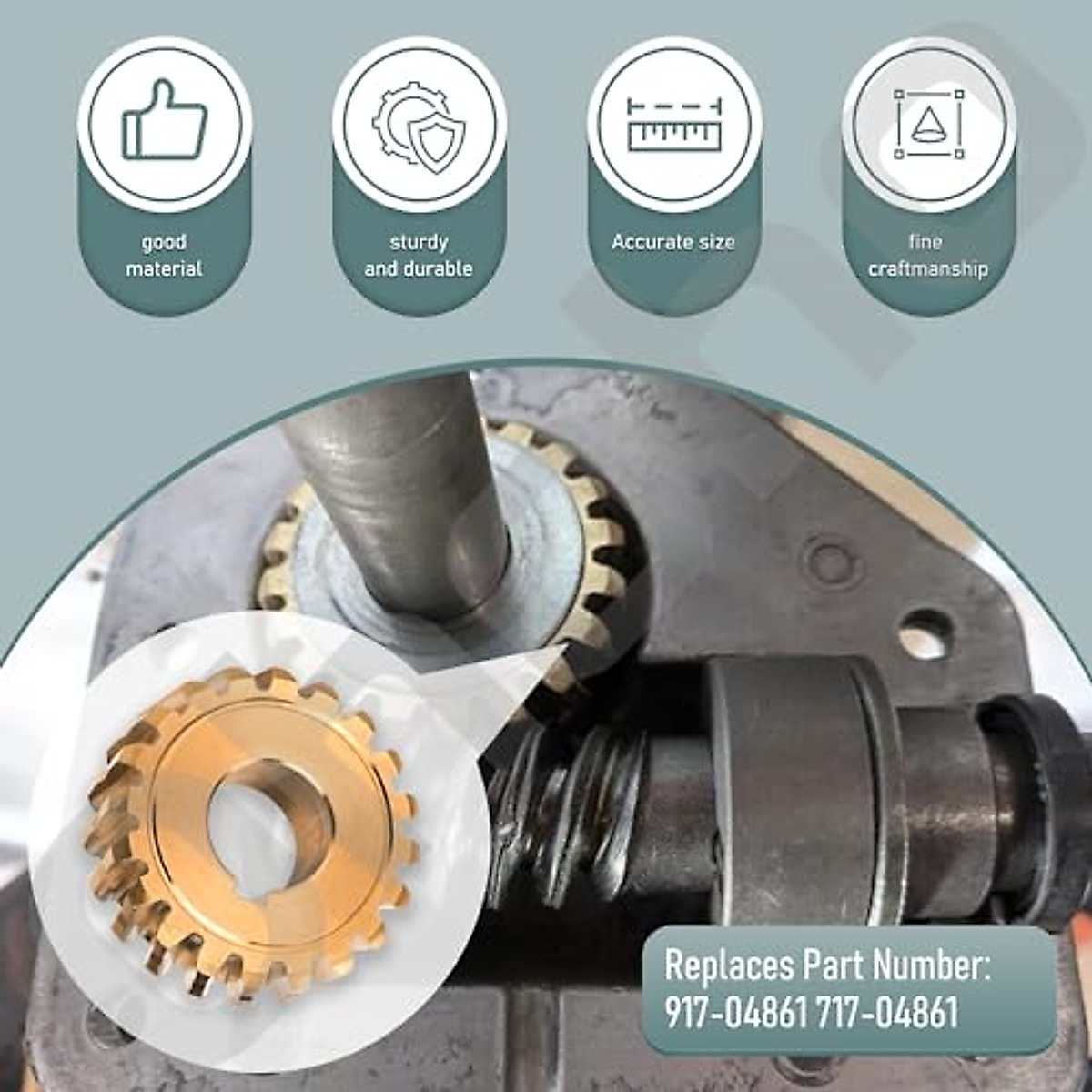 Ohoho 20 Teeth 917-04861 Worm Gear Compatible with MTD, Cub Cadet, Craftsman, Troy-Bilt 40"- 42" Snowblowers 917-04861 917-0528 917-0528A 717-0528A 717-04449