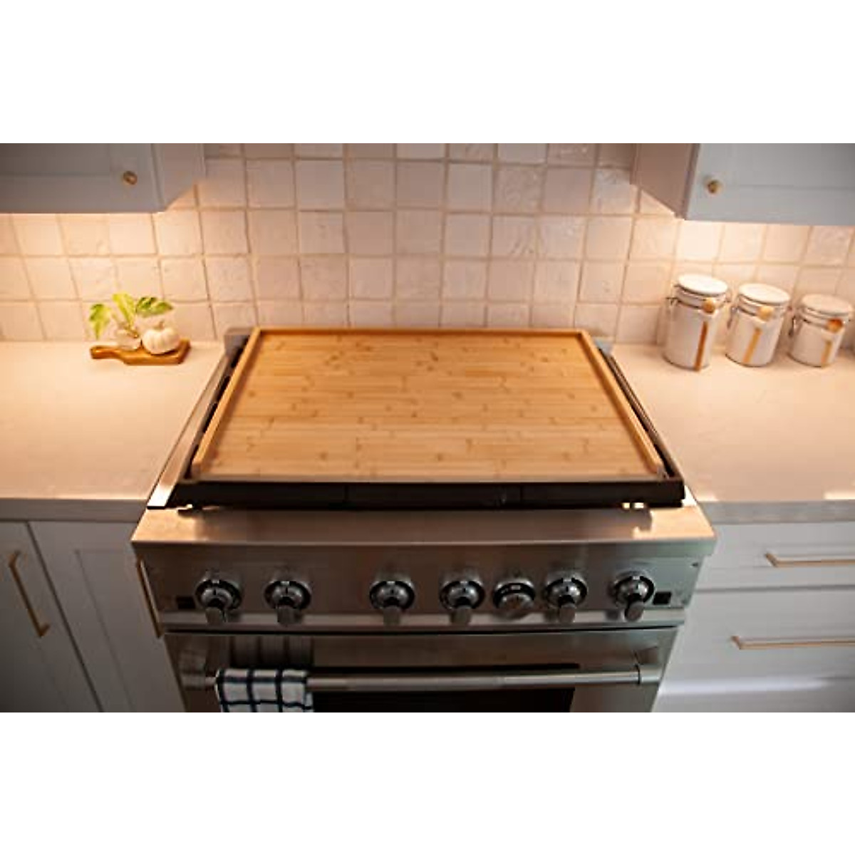 Noodle Board | Stovetop Burner Sink Covers for gas and Electric Stoves RV | Extra Work Surface | XL Serving Tray | Wood