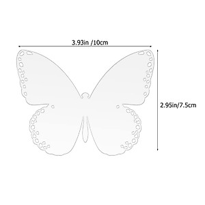 NUOBESTY Blank Table Signs 10 Sets Butterfly Table Placement Wedding Party Decorations Wedding Decorations Butterfly Table Sign Acrylic Table Sign Dining Room Table Decor Blank Flag Desk