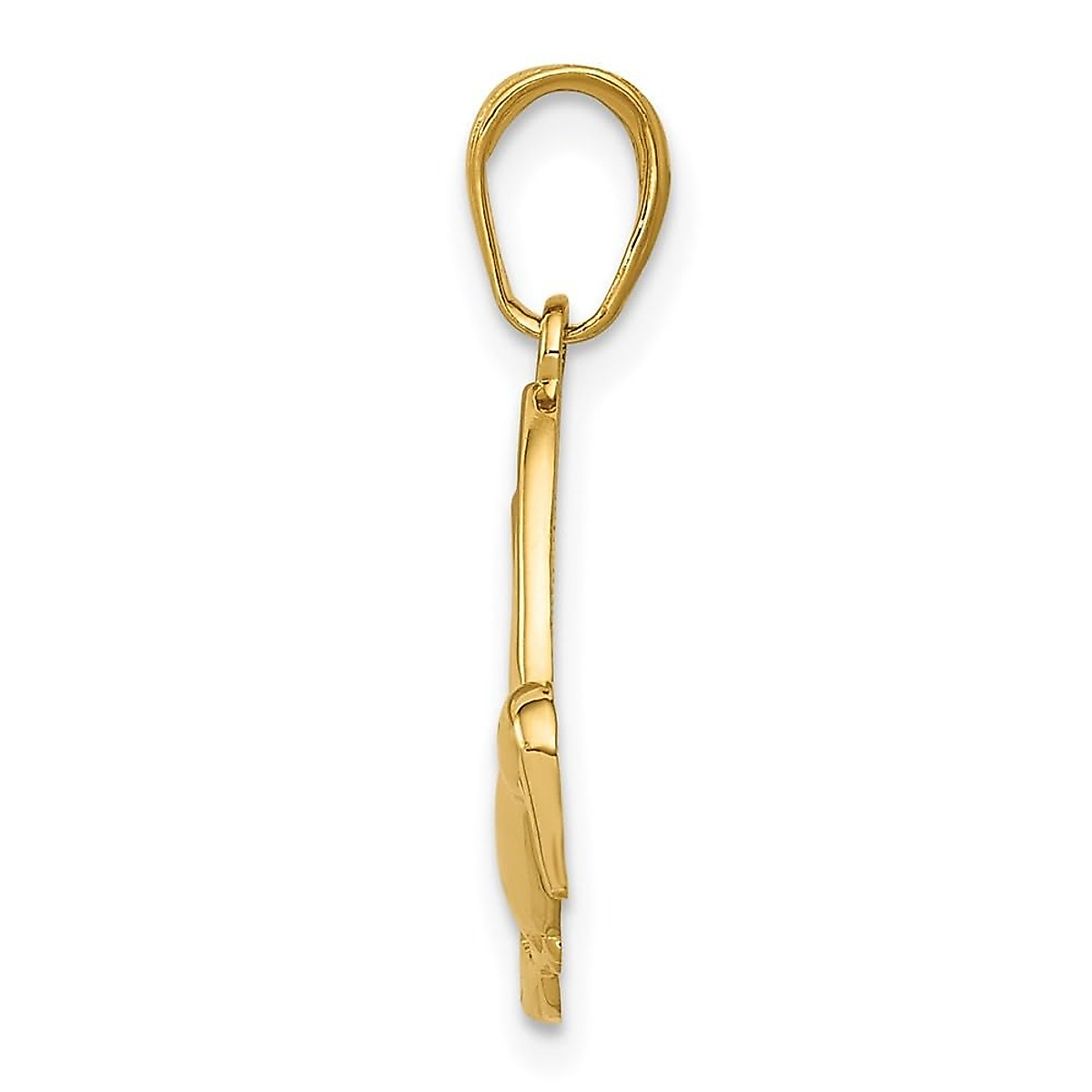 Auriga Fine Jewelry 14k Yellow Gold Hummingbird in Flight Pendant (L- 21 mm, W- 21 mm) Gift for Women