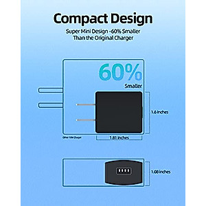 5V 2A Micro USB AC Charger Adapter Fit for Anker PowerCore 10000 20100 13000 26800 5000,PowerCore+ Mini 3350 10000 Redux Fusion 5000 Astro E1 5200mAh 15000 Redux II with 5Ft Power Supply Cord (Black)