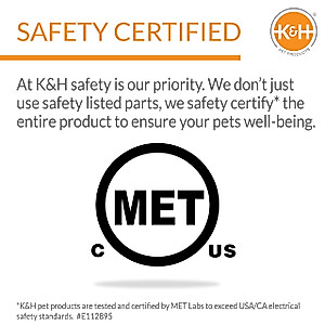 K&H Pet Products Amazin Kitty Pad Heated, Indoor Heated Cat Bed Traps Cat Hair and Dander, Washable Cat Mat, Gray 15 X 20 Inches, Heated 1-Pack