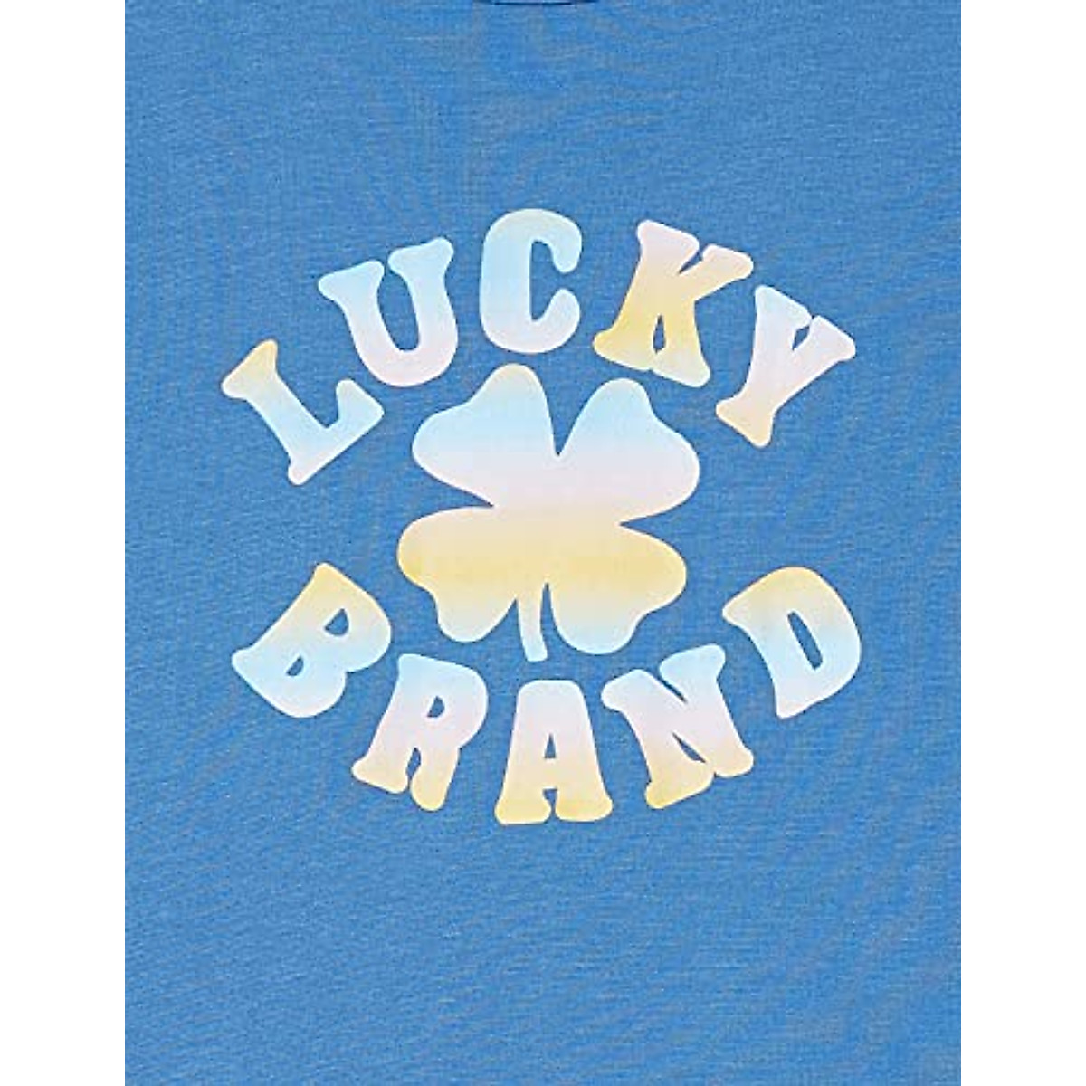 Lucky Brand Girls' 2-Piece Loose-fit Pajama Set, Soft & Cute for Kids, Sunset Ombre Lucky, 4