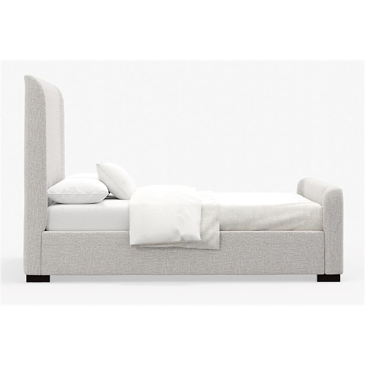 Alpine Furniture Adele Upholstered California King Platform Bed in Beige