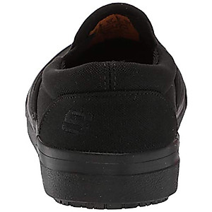 Skechers Women's Canvas Slip on Food Service Shoe, Black, 7.5