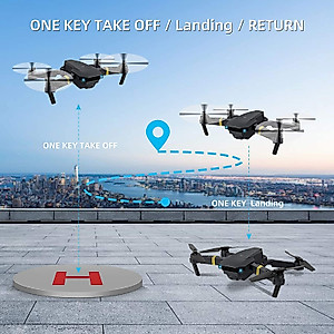 Falcon X 4K Drone with Camera for Adults Upgraded Edition Wide-Angle HD WiFi FPV Live Video - QuadAir Skyline X Foldable, Beginners, Gesture Photo, Altitude Hold, Includes Case and 2 Batteries