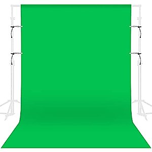 GFCC Green Screen Backdrop Background - 7x10FT Photography Backdrop Photo Background Screen for Video Recording Greenscreen Picture Photoshoot