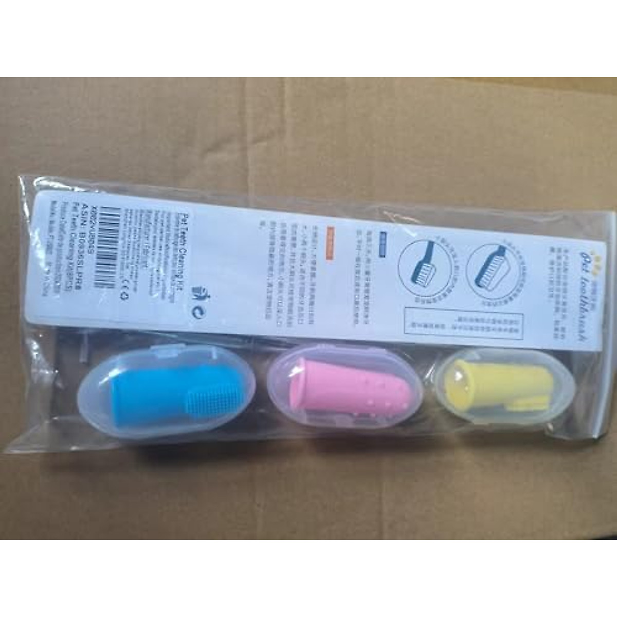 QeeHeng 8 Pack Dog Teeth Cleaning Tools Plaque Remover, Dog Tooth Brushing Kit Include 3 Different Stainless Steel Dog Tooth Scraper and 2 Dog Toothbrush and 3 Dog Finger Toothbrush