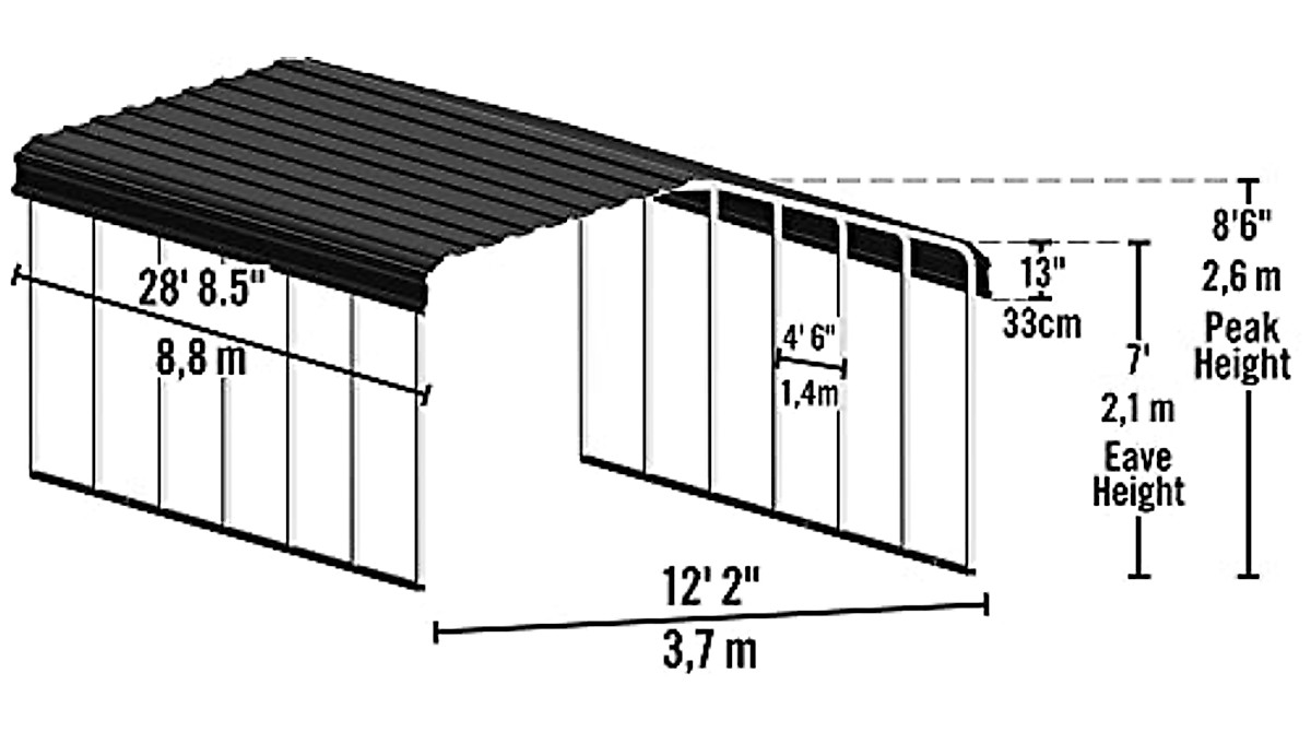 Arrow Galvanized Steel Carport | DIY All-Weather Protection