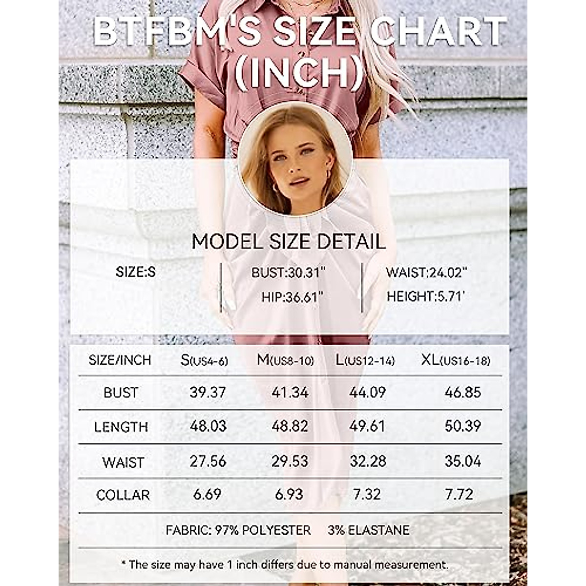 BTFBM Women 2023 Button Down Ruched Shirt Dresses Short Sleeve Lapel V Neck Elegant Party Spring Summer Maxi Satin Dress(Short Sleeve Pink, Small)