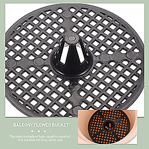 Happyyami Single Hook Hanging Basin pots for Outdoor pots for Indoor Plants Hanging Plant Holders Railing Planter Hanging Baskets for Plants Outdoor Fence Hanging Rail pp Resin Flowers