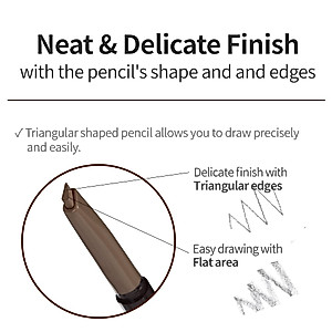 ETUDE Drawing Eye Brow #2 Gray Brown 21AD | Long-Lasting Eyebrow Pencil for Soft Textured Natural Daily Look Eyebrow Makeup | K-beauty