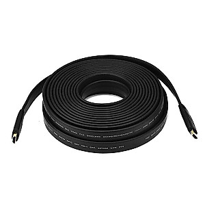Monoprice Commercial Series Flat High Speed HDMI Cable, 4K @ 24Hz, 10.2Gbps, 24AWG, CL2, 3ft, Black