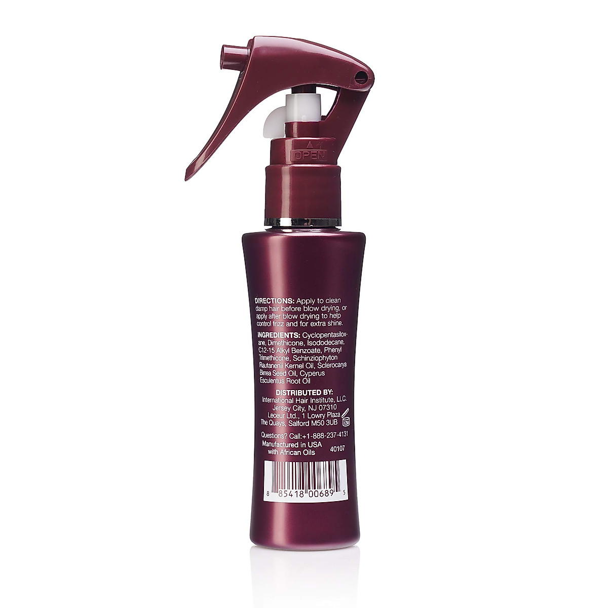 Keranique Marula Oil Hair Mist, 2 Fl Oz – Sulfate, Dyes And Parabens Free | Add Shine, Moisturizes And Conditions the Hair Without Build-Up | Natural Mongongo, Marula and Cyperus Omega Oils