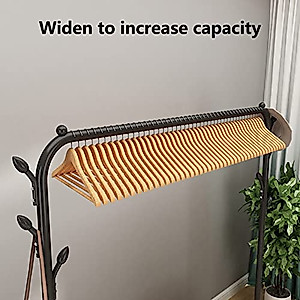 Erhigher Clothes Airer, Clothing Storage Shelf Bottom Shelf Design Good Load Bearing Non-Slip Corrosion Resistant Shoes Clothes Laundry Drying Rack Storage Stand for Home Black