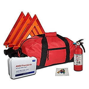 Safety and Trauma Supplies DOT OSHA Compliant Kit with 2lb 5BC Fire Extinguisher