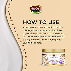 African Pride Moisture Miracle Curl Cream, Hydrate & Strengthen 12oz (Pack of 3)
